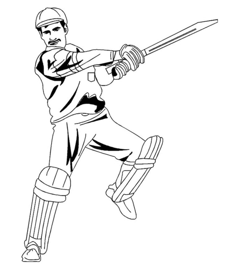 Cricket Game Coloring Pages