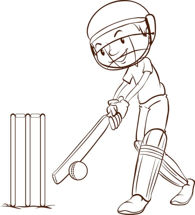 Cricket Game Coloring Pages