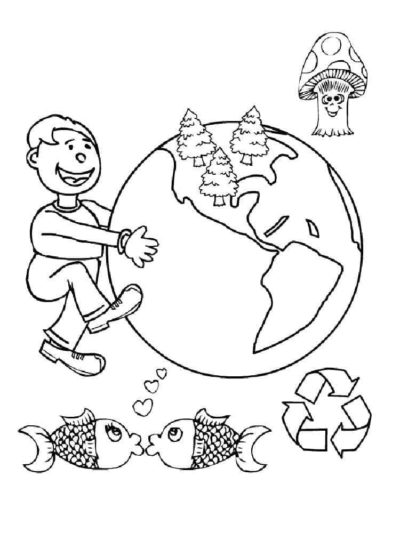 Dibujos de Día de la Tierra para Colorear