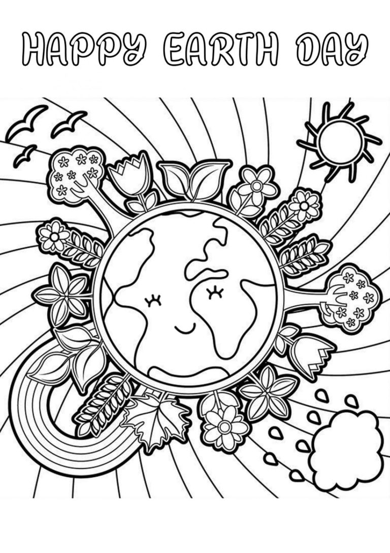 Dibujos de Día de la Tierra para Colorear