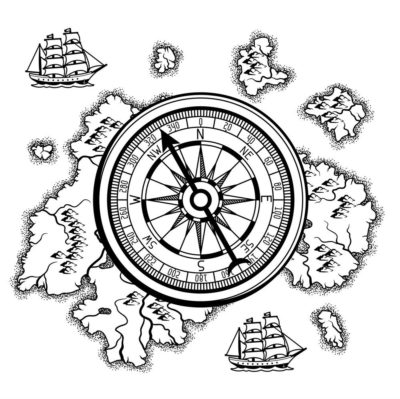 Compass Coloring Pages