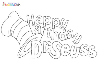 Happy Birthday Dr Seuss Coloring Pages