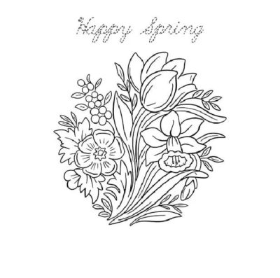 Happy Spring Coloring Pages