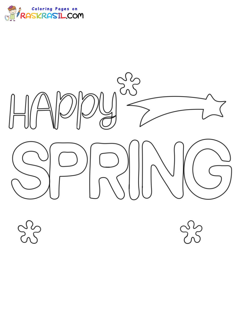 Happy Spring Coloring Pages