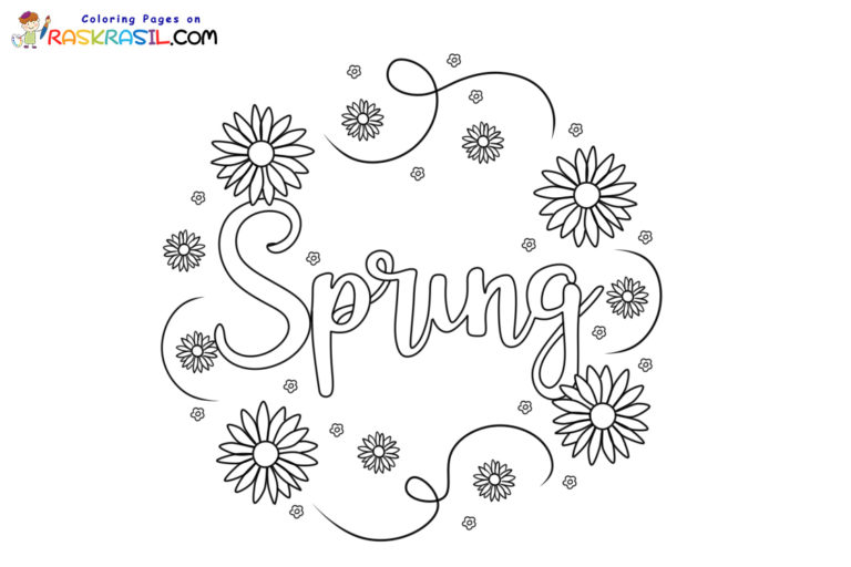 Happy Spring Coloring Pages