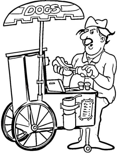 Dibujos de Hot dog para Colorear