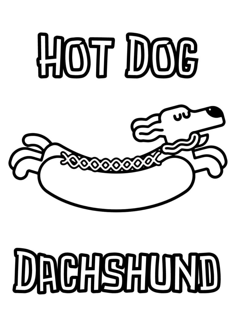 Hot Dog Coloring Pages