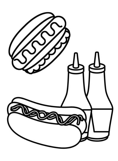 Dibujos de Hot dog para Colorear