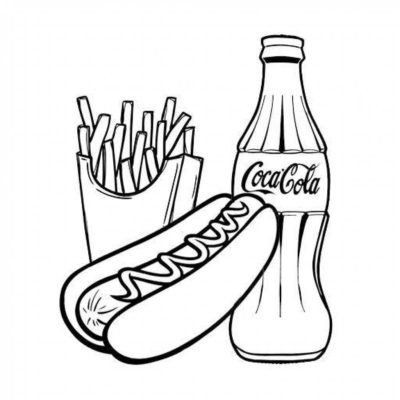 Dibujos de Hot dog para Colorear