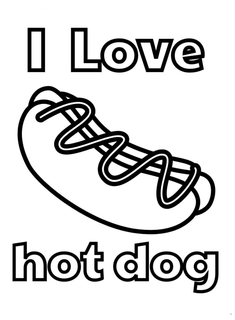 Dibujos de Hot dog para Colorear