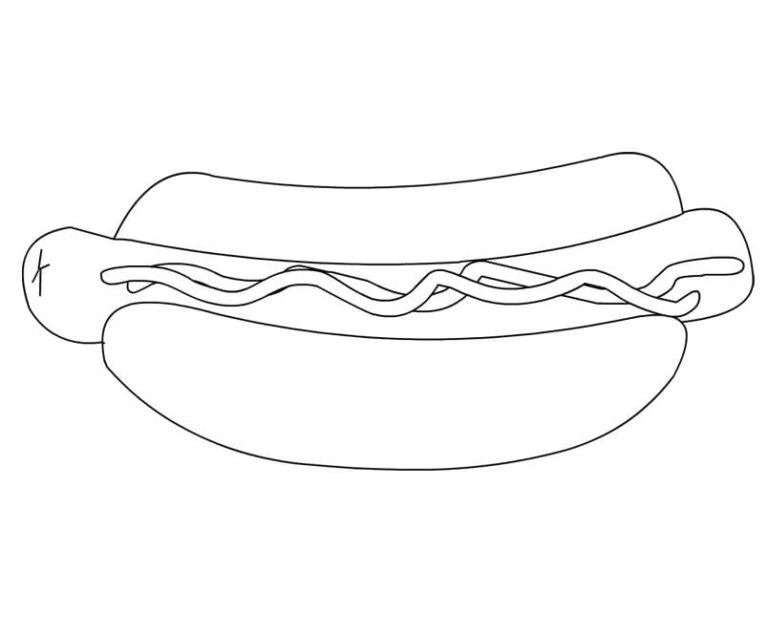 Hot Dog Coloring Pages