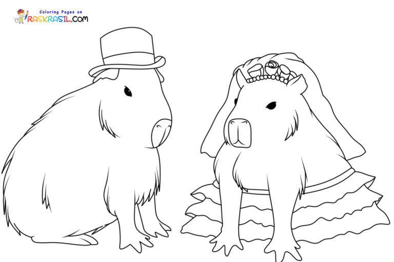 Capybara Coloring Pages | Free Printables
