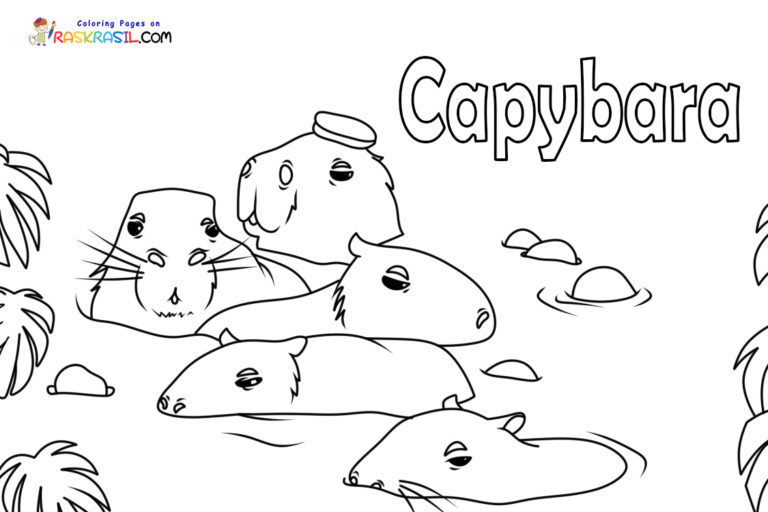 Coloriage Capybara à imprimer
