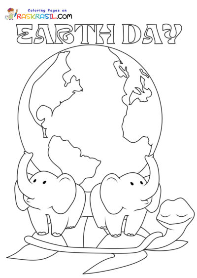 Dibujos de Día de la Tierra para Colorear