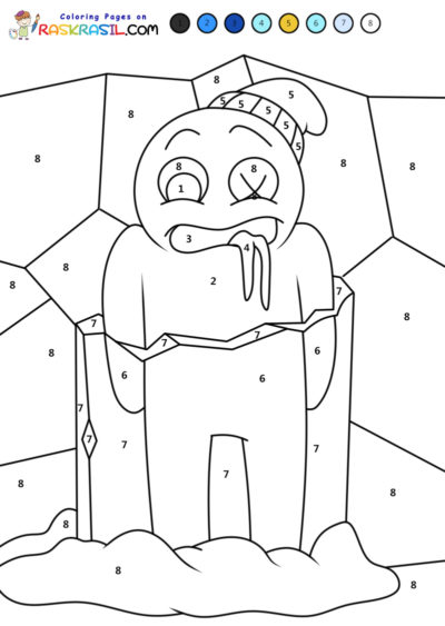 Rainbow Friends Color by Numbers Coloring Pages