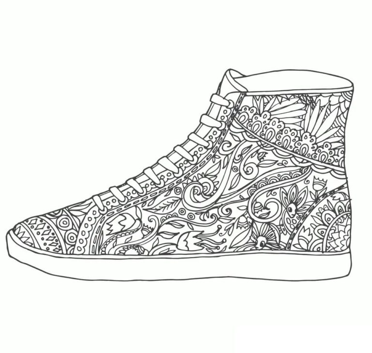 Sneaker Coloring Pages