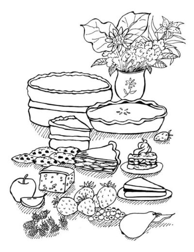 Coloriage Dessert à imprimer