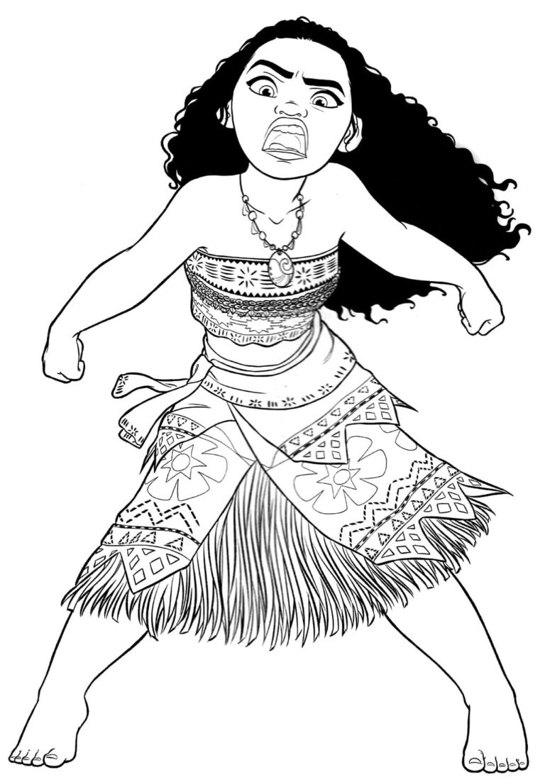 Dibujos de Vaiana para Colorear