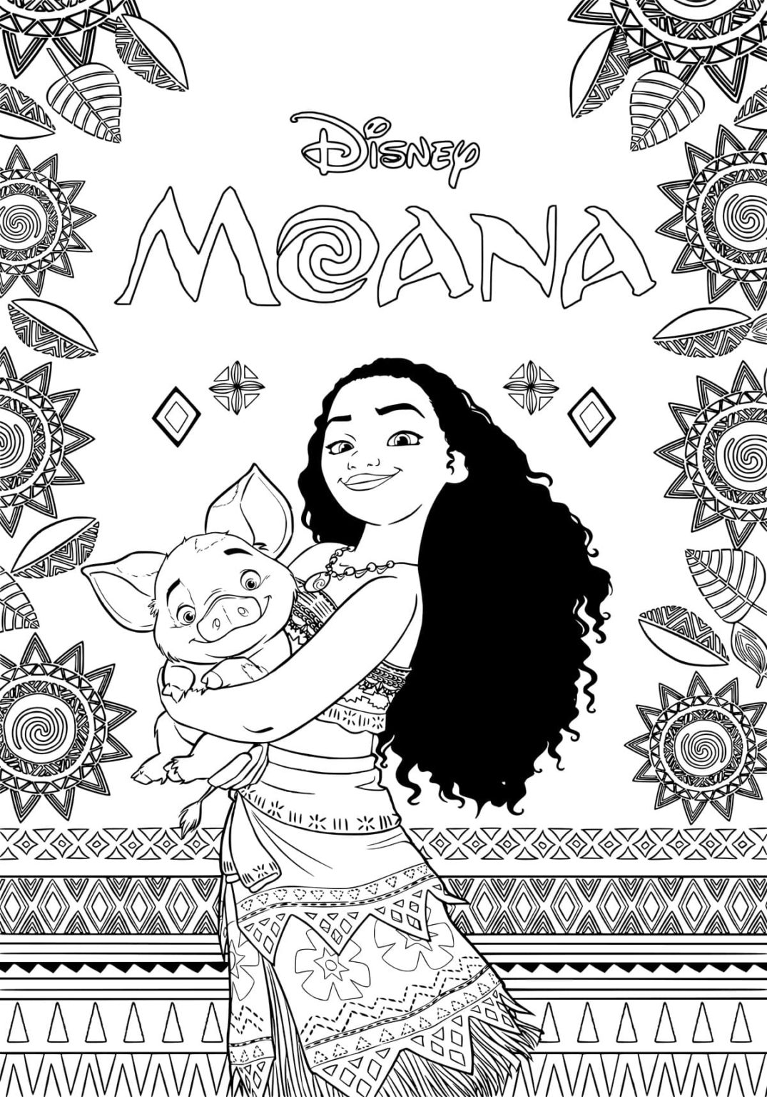 Dibujos de Vaiana para Colorear