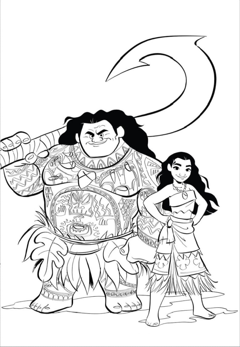 Dibujos de Vaiana para Colorear
