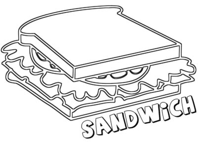 Sandwich Coloring Pages
