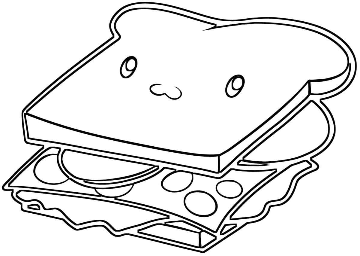 Sandwich Coloring Pages
