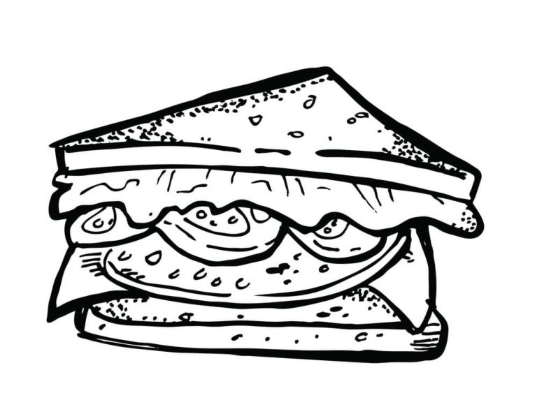 Sandwich Coloring Pages