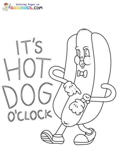 Dibujos de Hot dog para Colorear