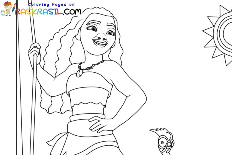 Dibujos de Vaiana para Colorear