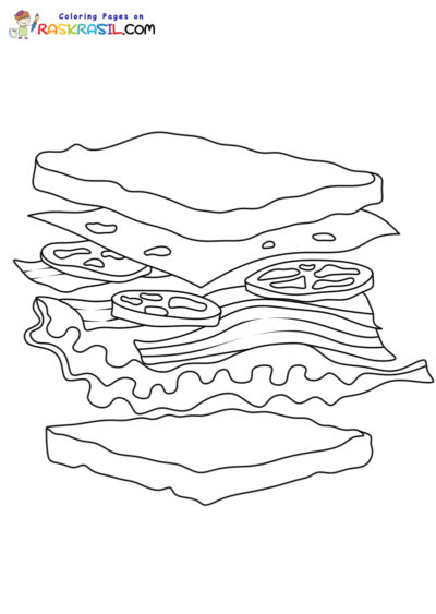 Sandwich Coloring Pages