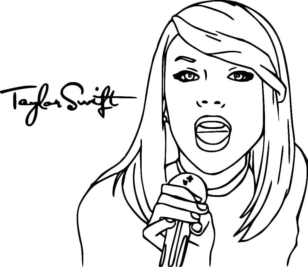 Taylor Swift Coloring Pages Taylor Swift Coloring Pages