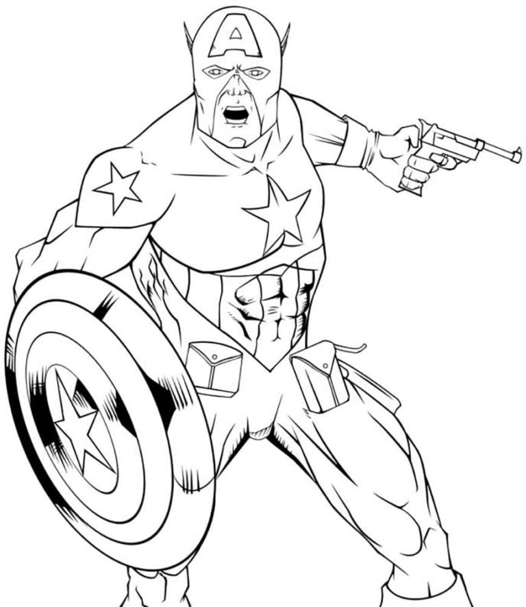 Disegni di Capitan America da Colorare