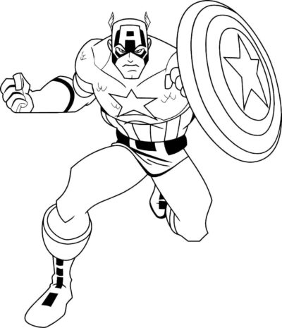 Disegni di Capitan America da Colorare