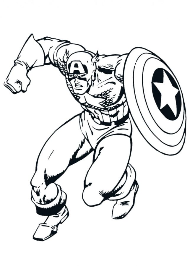 Dibujos de Capitán América para Colorear