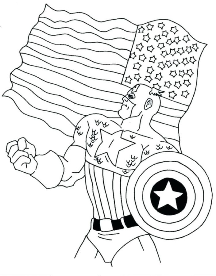Dibujos de Capitán América para Colorear