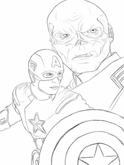 Disegni di Capitan America da Colorare