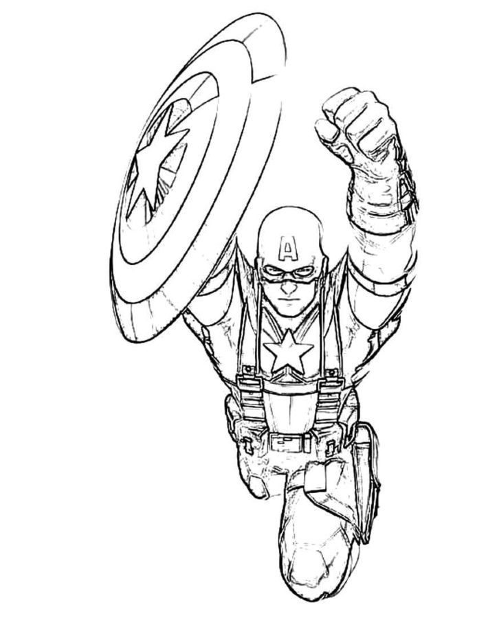 Disegni di Capitan America da Colorare