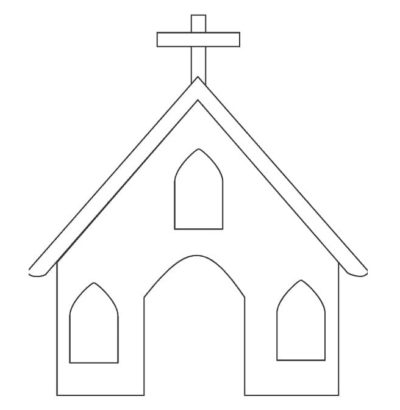 Iglesia Kerk Kirche Chiesa Kleurplaat Malvorlage Dibujos Grote Sketch ...