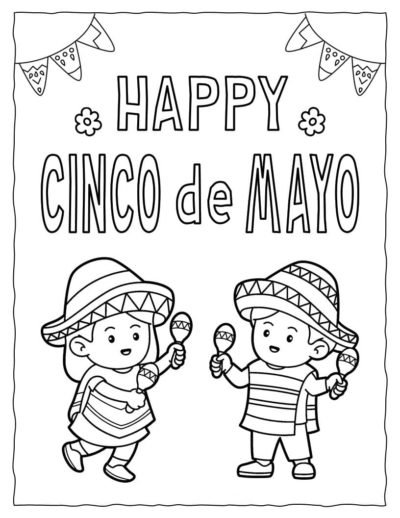 Dibujos de Cinco de Mayo para Colorear