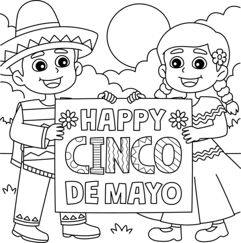 Dibujos de Cinco de Mayo para Colorear
