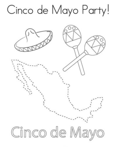 Dibujos de Cinco de Mayo para Colorear
