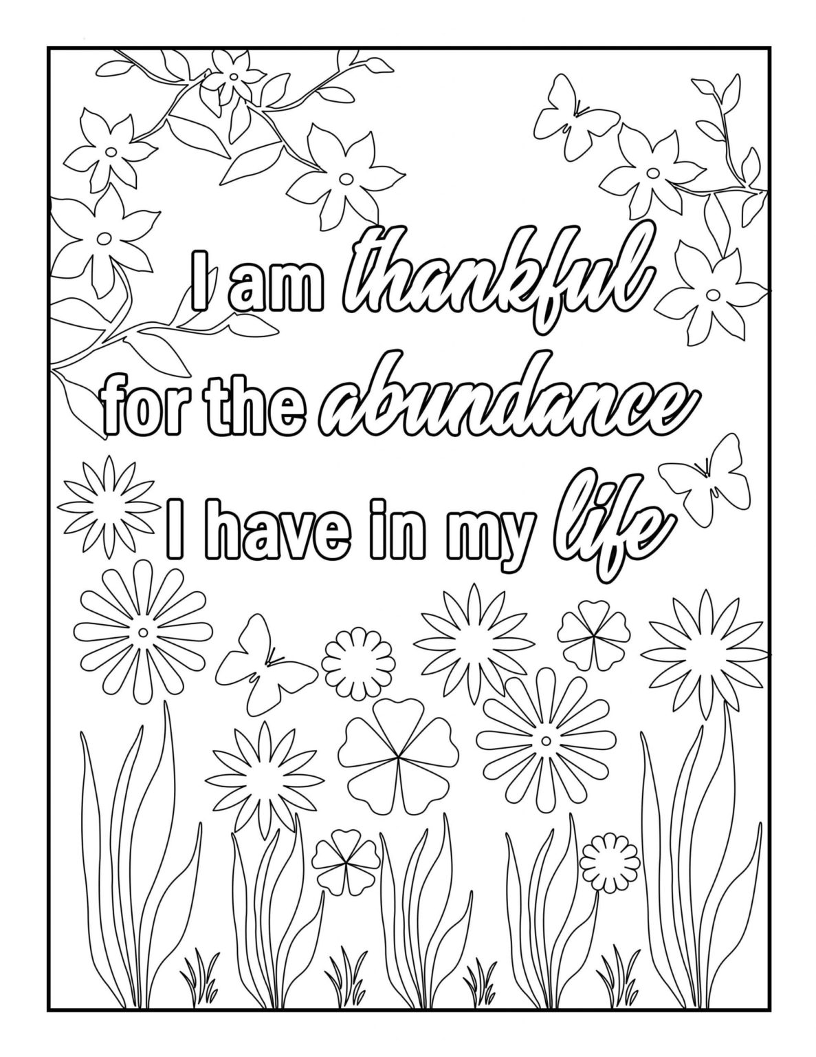 Positive Affirmations Coloring Pages