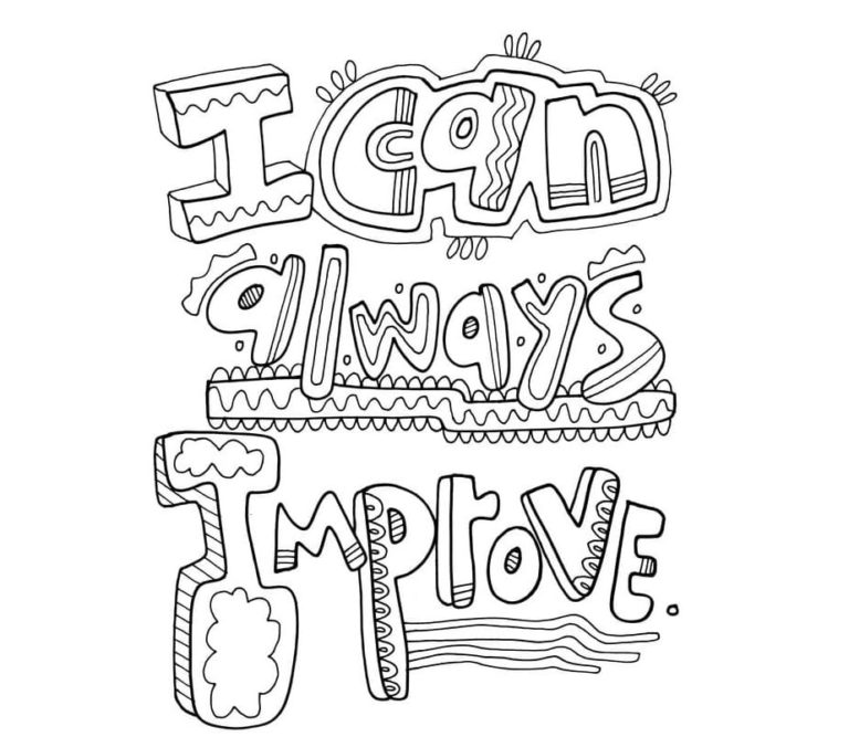Positive Affirmations Coloring Pages