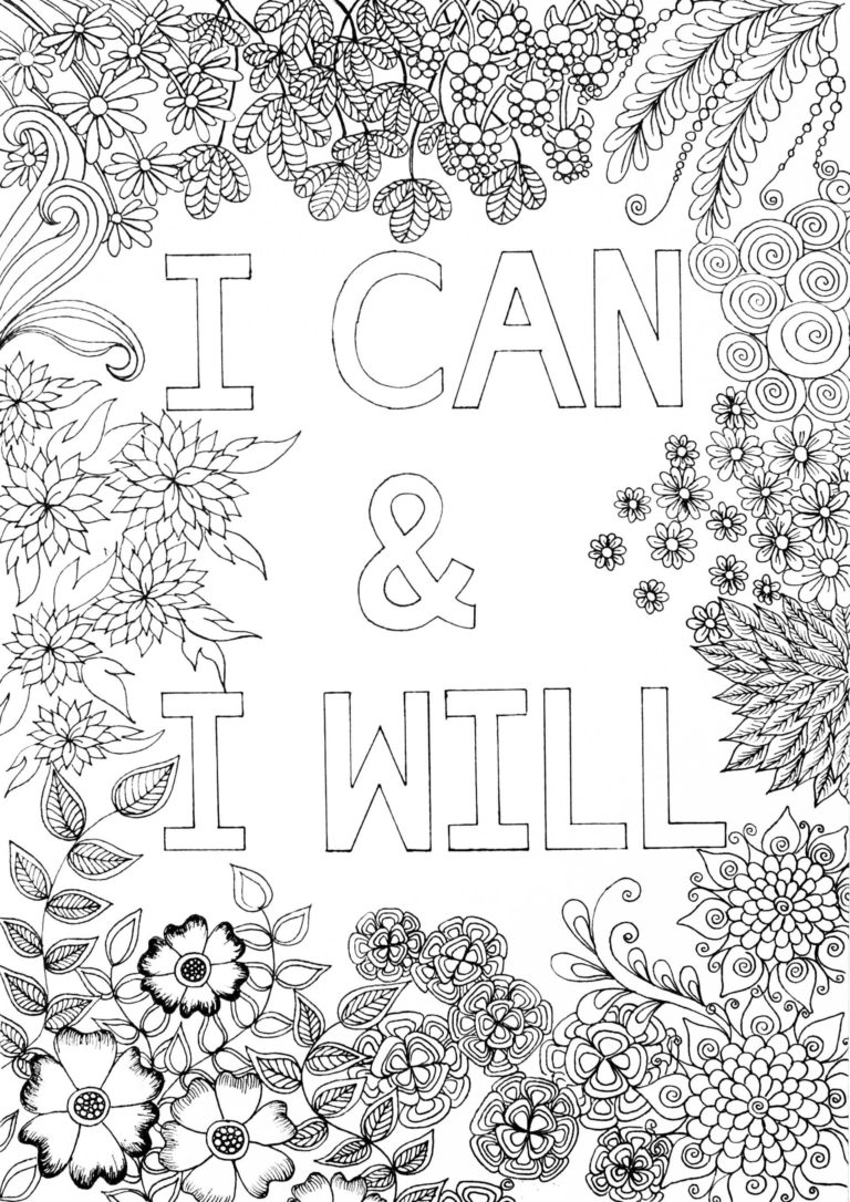 Positive Affirmations Coloring Pages