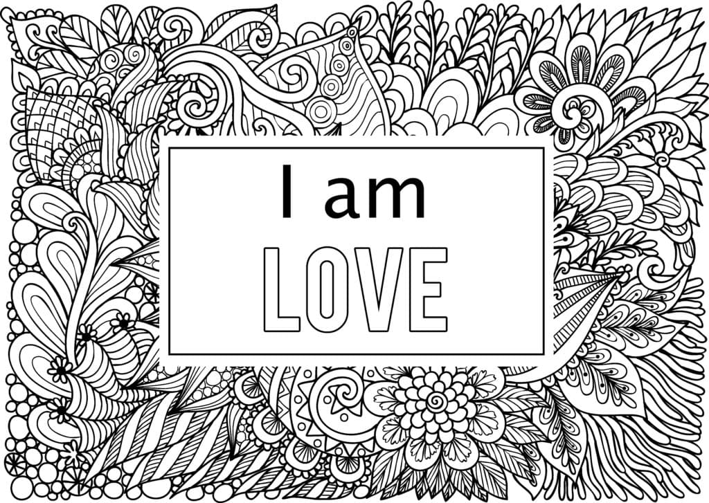Positive Affirmations Coloring Pages