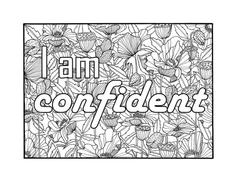 Positive Affirmations Coloring Pages