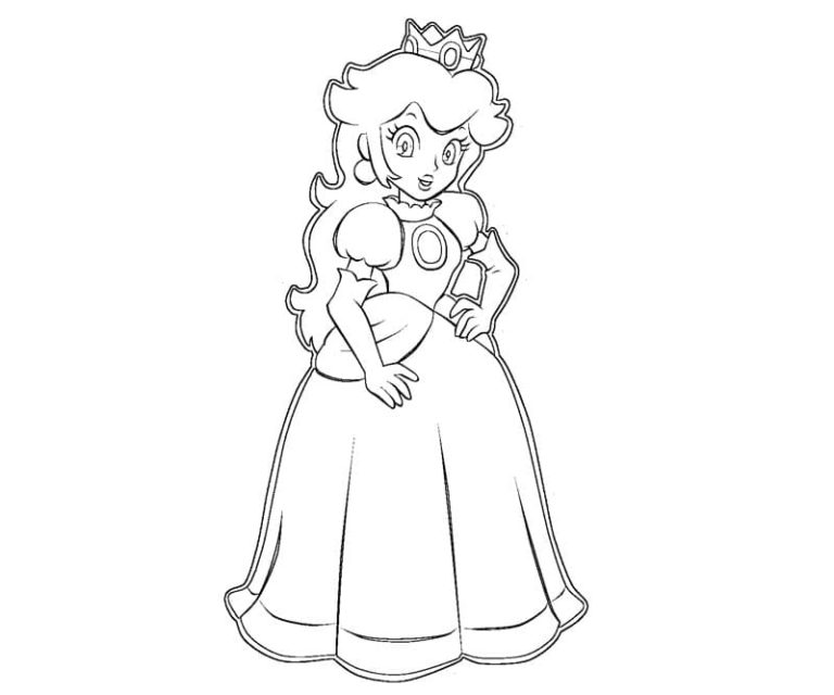 Coloriage Princesse Peach à imprimer