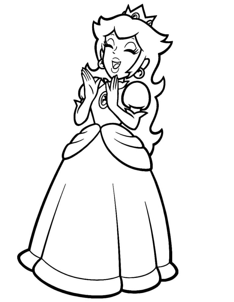 Coloriage Princesse Peach à imprimer