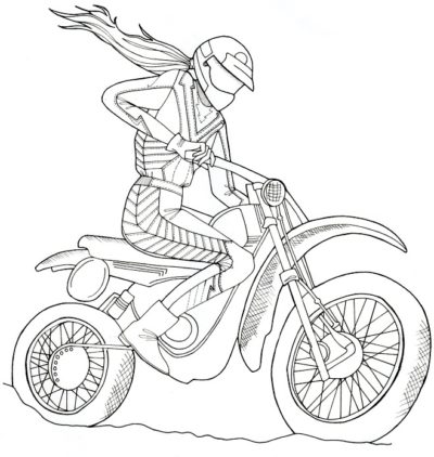 Disegni di Motocross da Colorare