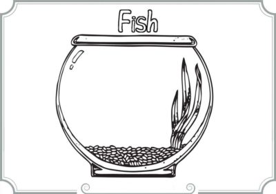 Fish Bowl Coloring Pages
